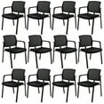 Gymax 12-Pack Office Conference Chair Set Mesh Guest Reception Stack ...