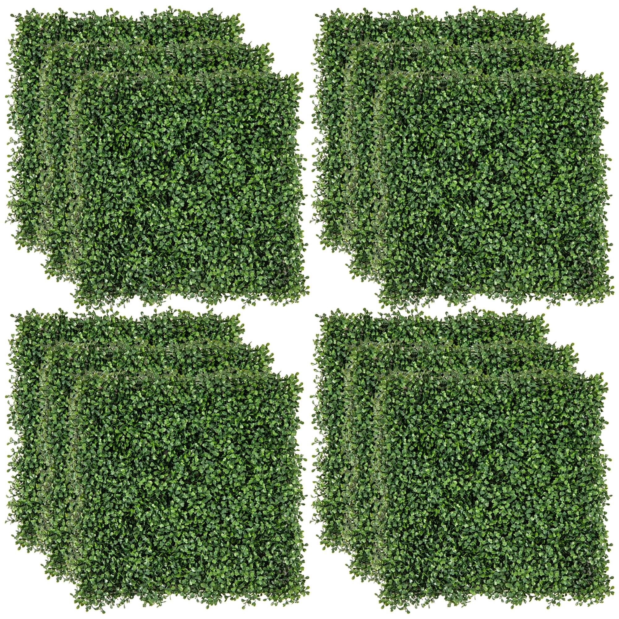 Gymax 12 Pcs Faux Boxwood Panels w/ Insertable Branches Privacy Hedge ...
