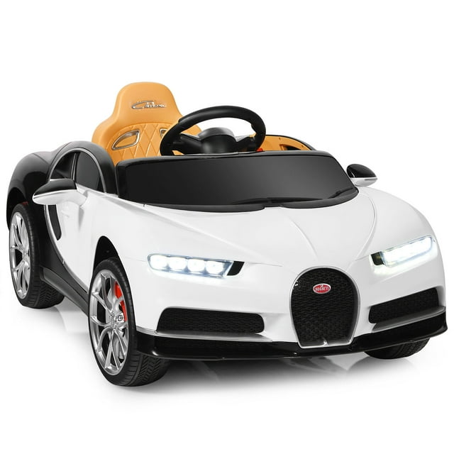 Gymax 12V Kids Ride On Car Licensed Bugatti Electric Car w/ Remote ...