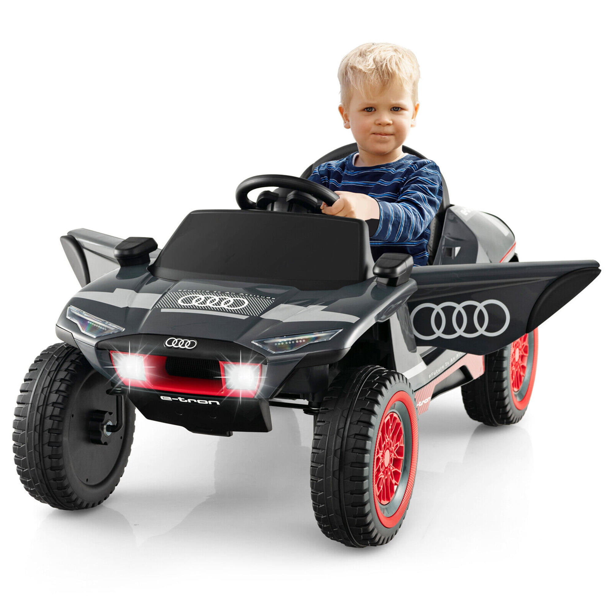 Gymax 12V Licensed Audi Kids Ride-On E-tron Racing Car w/Remote Control ...
