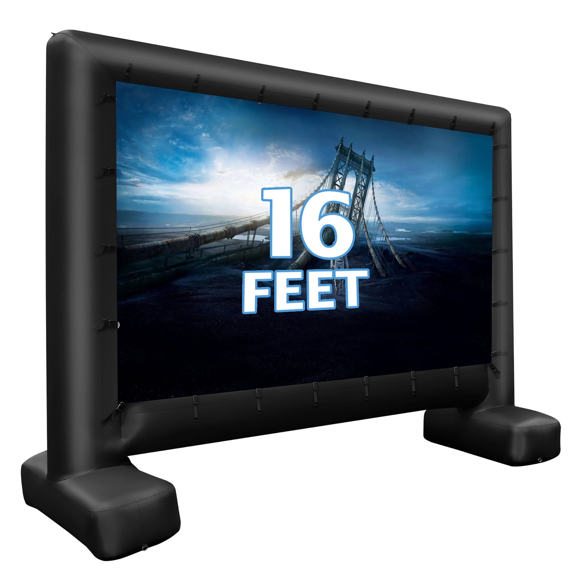 Gymax 16 Ft Portable Indoor/Outdoor Theater Inflatable Movie Screen ...