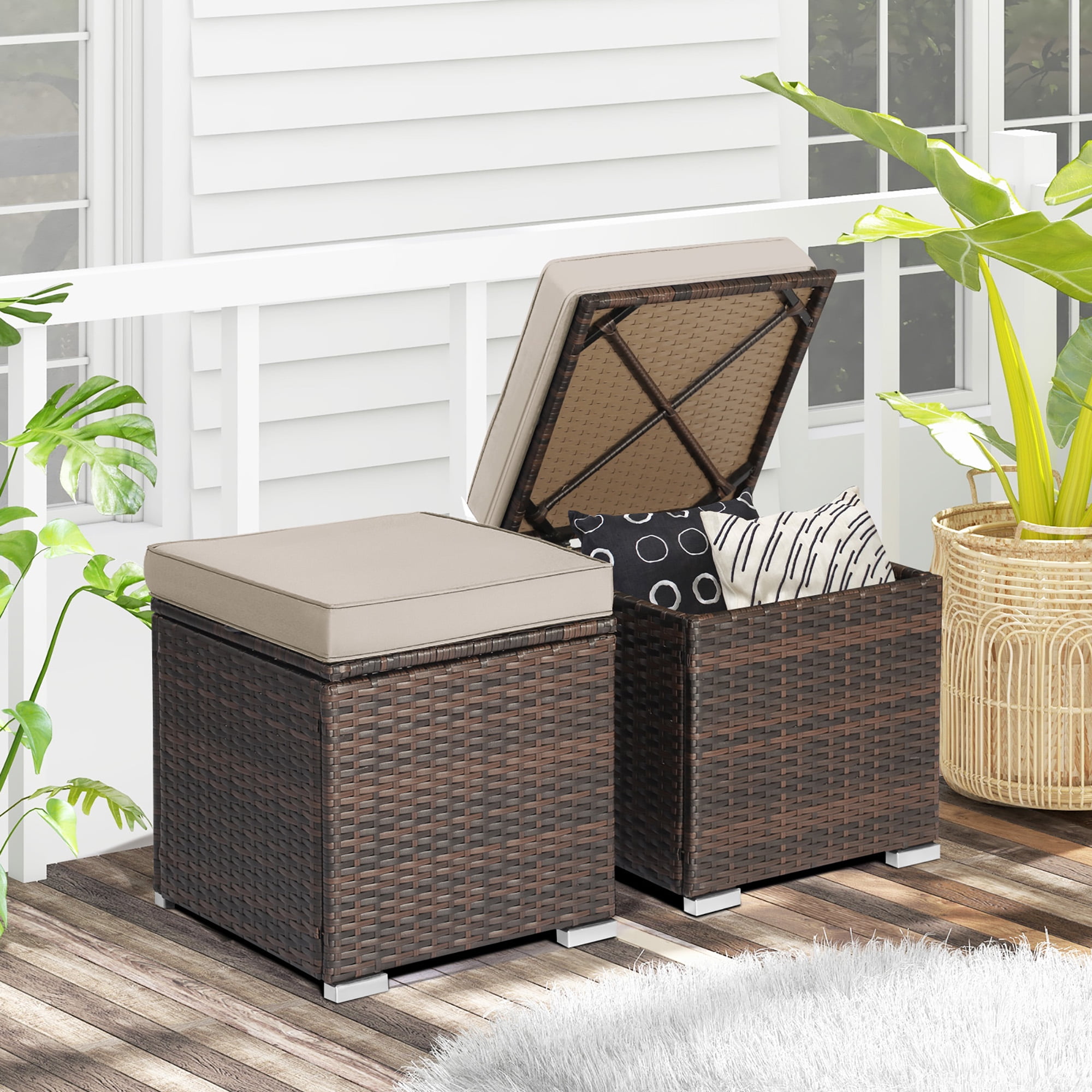 Outdoor ottomans and footstools store