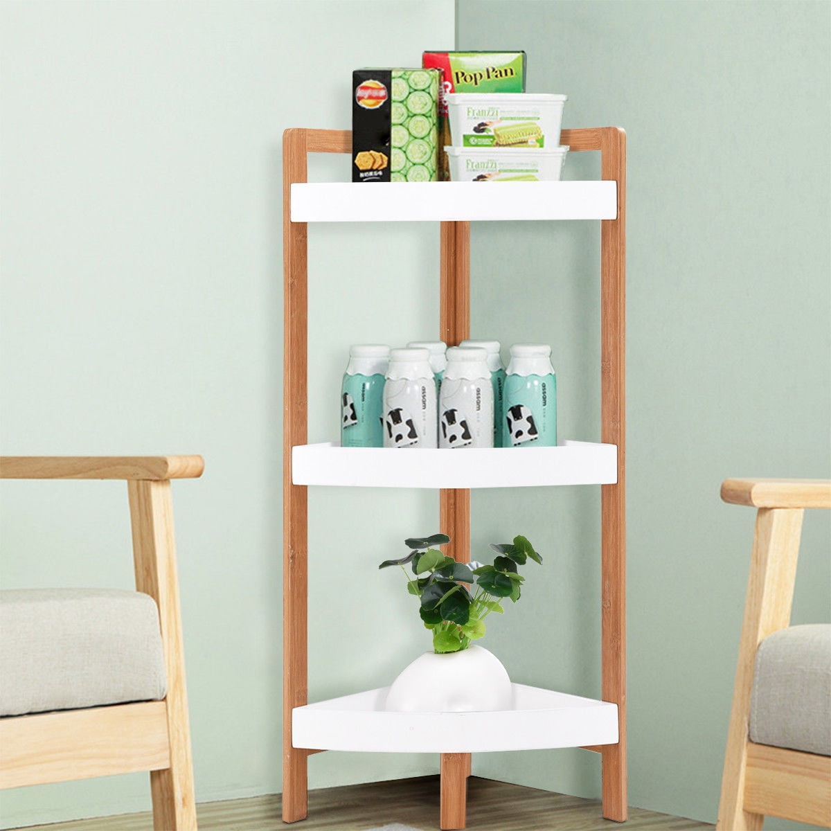 Bathroom Corner Shelf Tower