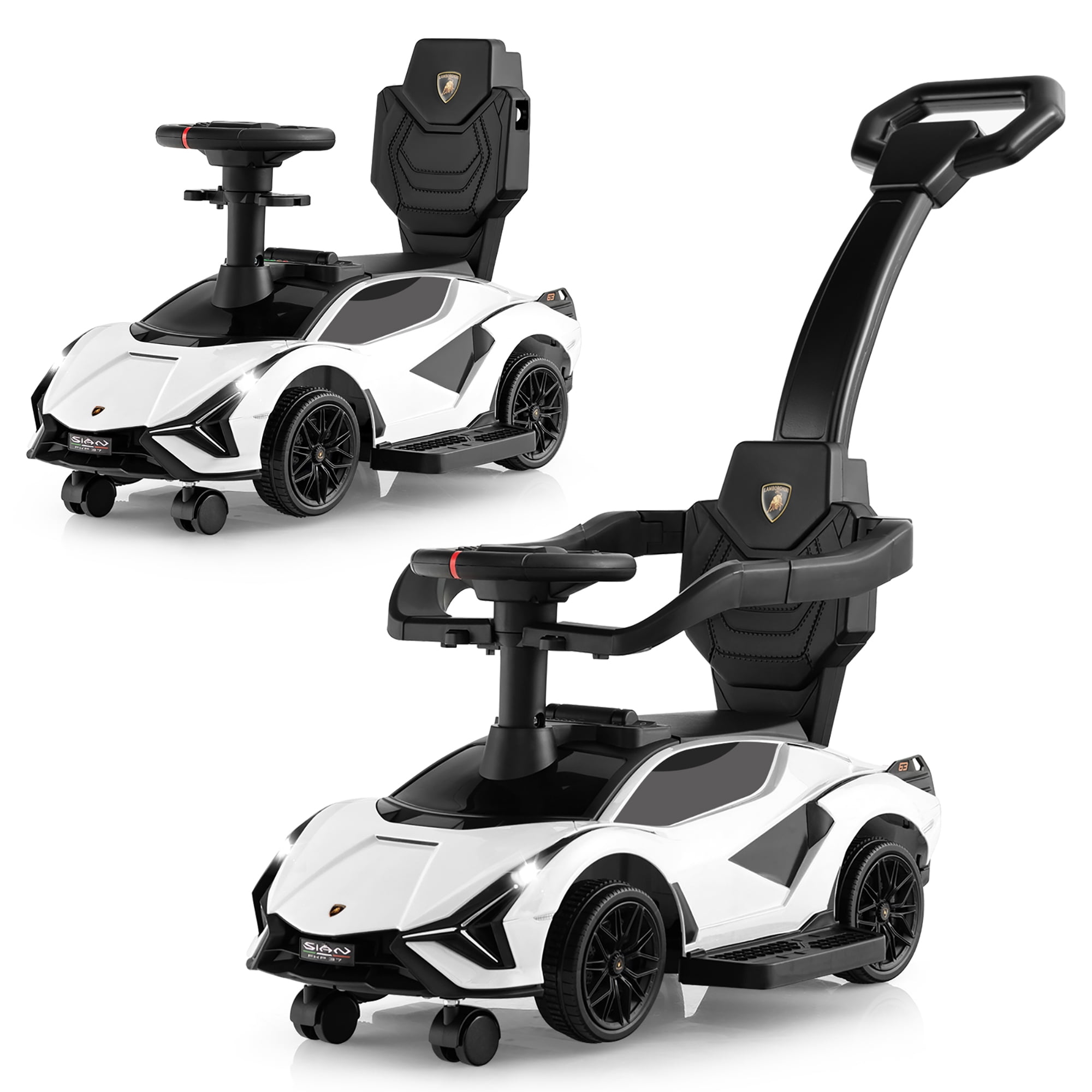 Free Shipping! Gymax 3-in-1 Licensed Lamborghini Ride on Push Car ...