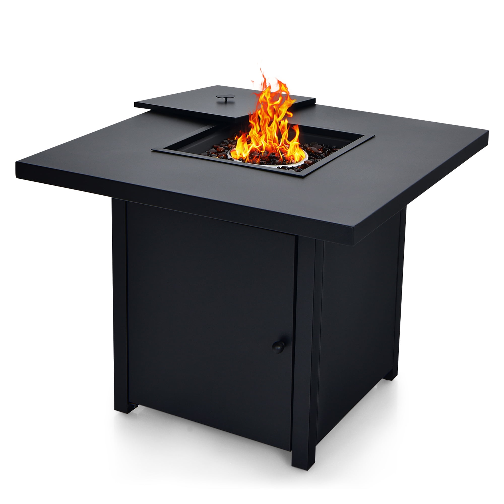 Gymax 32'' Patio Fire Pit Table Propane Heater 40,000 BTU w/ CSA ...