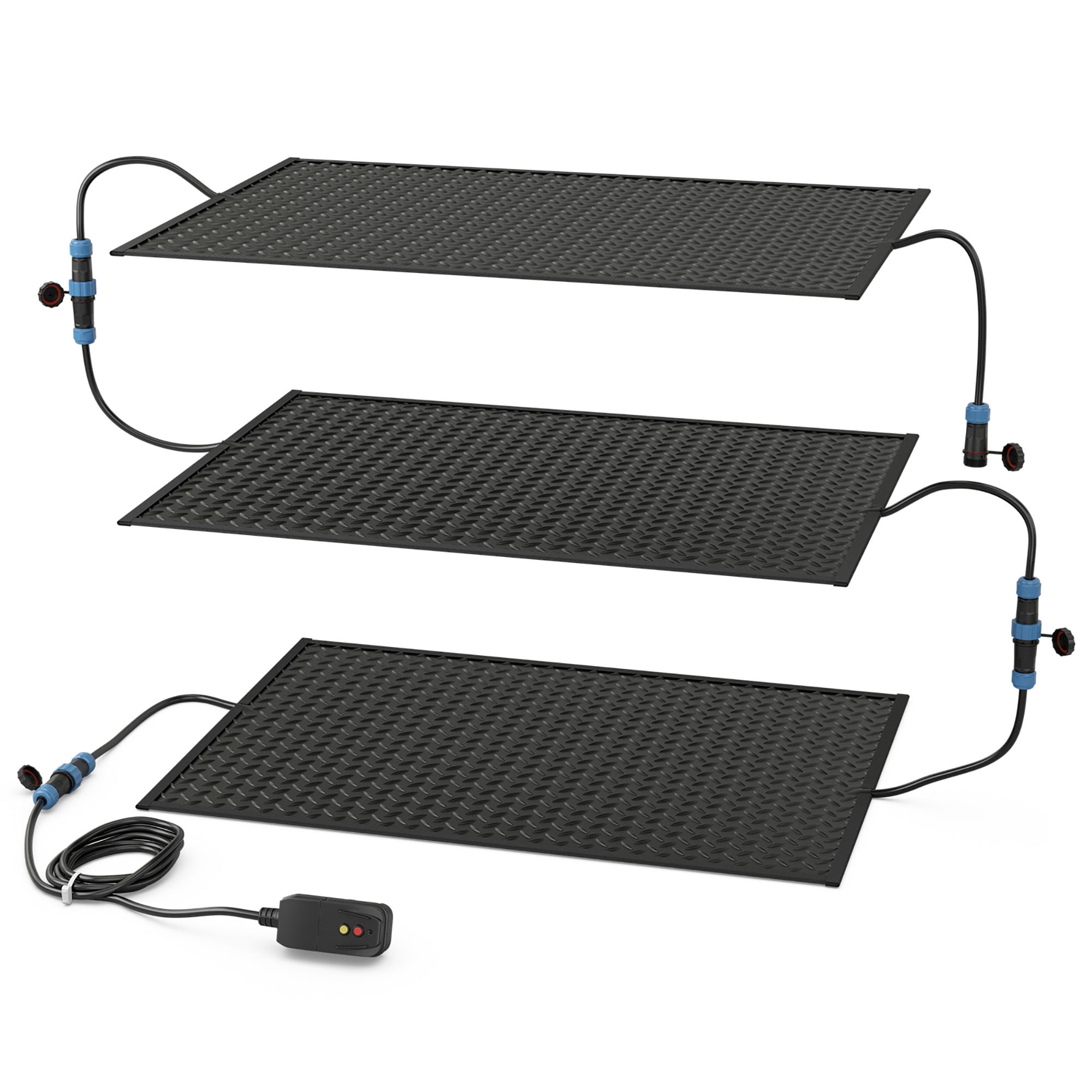 Gymax 3PCS 20'' x 30'' Heated Snow Melting Mat w/3 in/h Speed Non-Slip ...