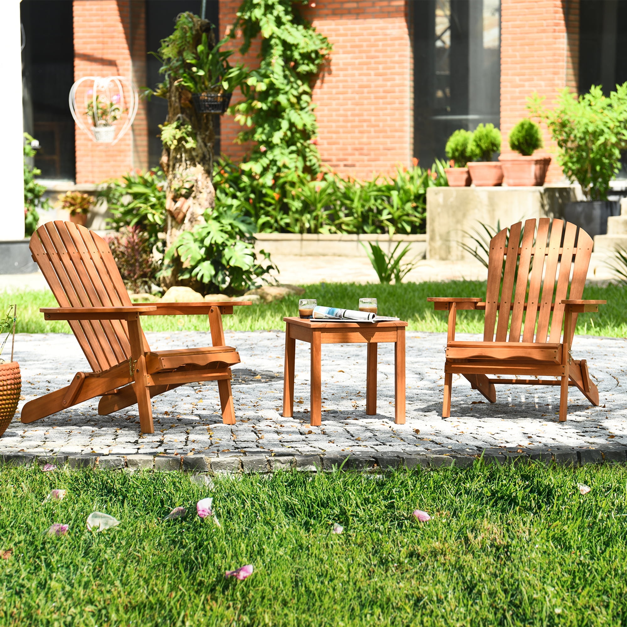 Wood Patio Chairs in Wood Patio Furniture Walmart