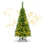 NALONE 7FT Pre-Lit Christmas Tree with Remote Control and Timer, Artificial Pencil Christmas ...