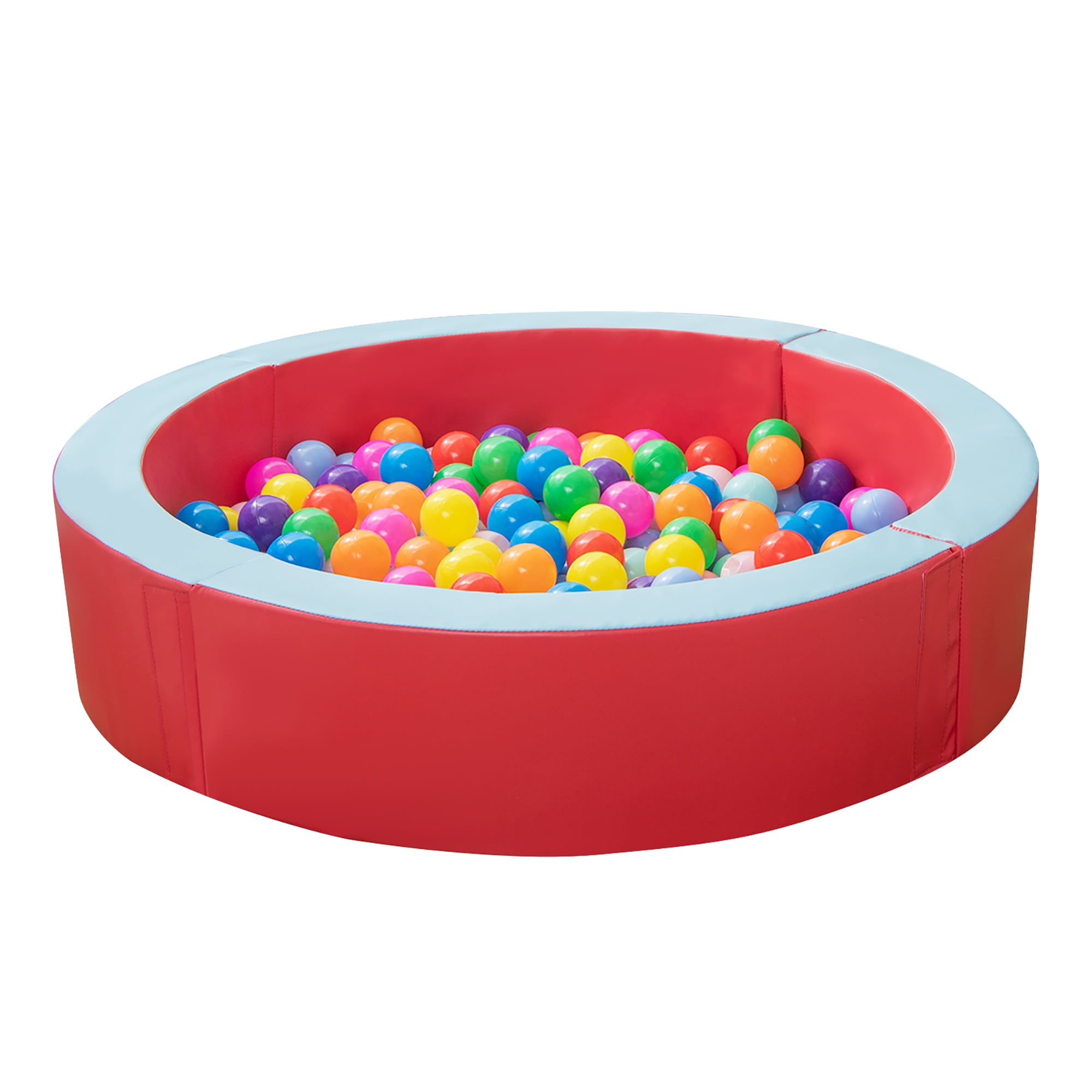 Gymax 45'' x 11'' Large Round Foam Ball Pit Play Tent w/ PU Surface ...