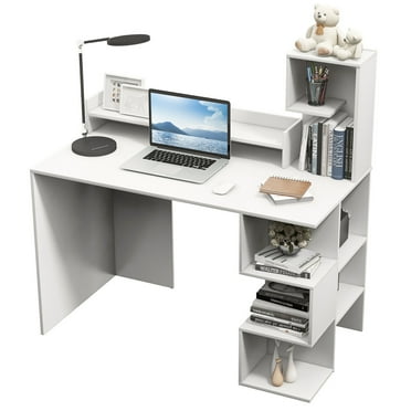 Gymax Home Office Computer Desk Study Table Writing Workstation Hutch ...