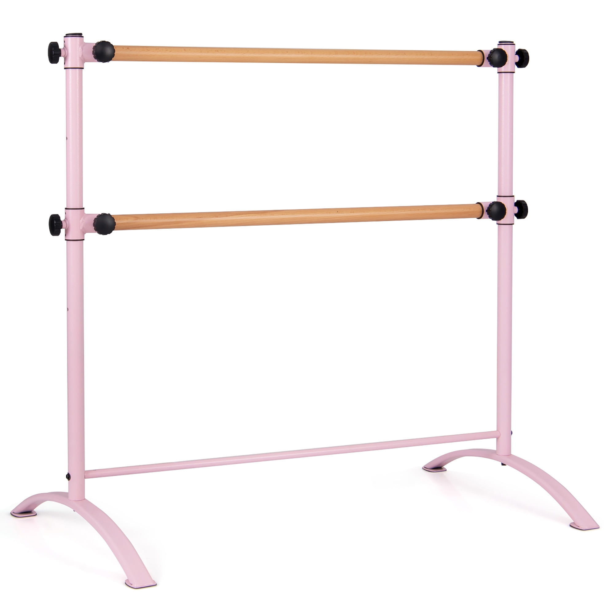 Gymax 4FT Portable Ballet Barre Freestanding Dance Bar Adjustable ...
