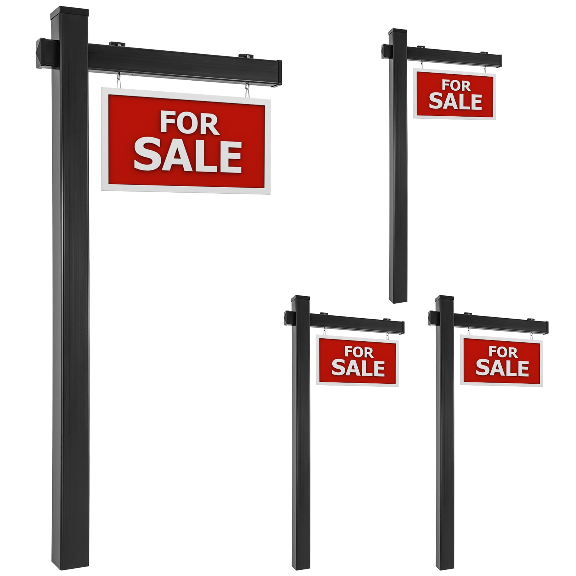 Gymax 4PCS 6' UPVC Real Estate Sign Post Open House Yard Home for Sale ...