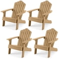 Gymax 4PCS Kids Adirondack Chairs w/Tilted High Backrest Wide Armrests ...