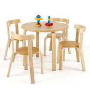 Buzz & Bloom Kids 4-Piece Wood Table Set - Walmart.com