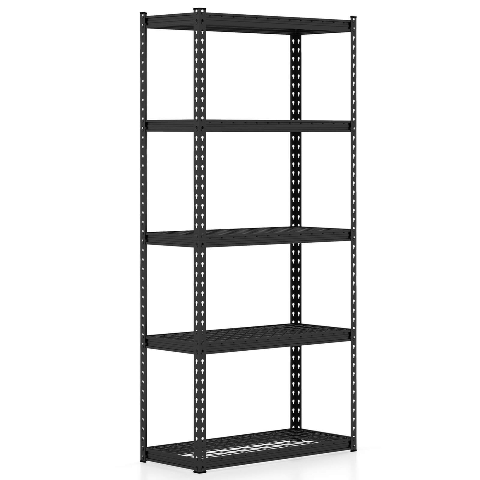 Gymax 5-Tier Storage Shelf Heavy Duty Storage Utility Rack Shelf w/Anti ...