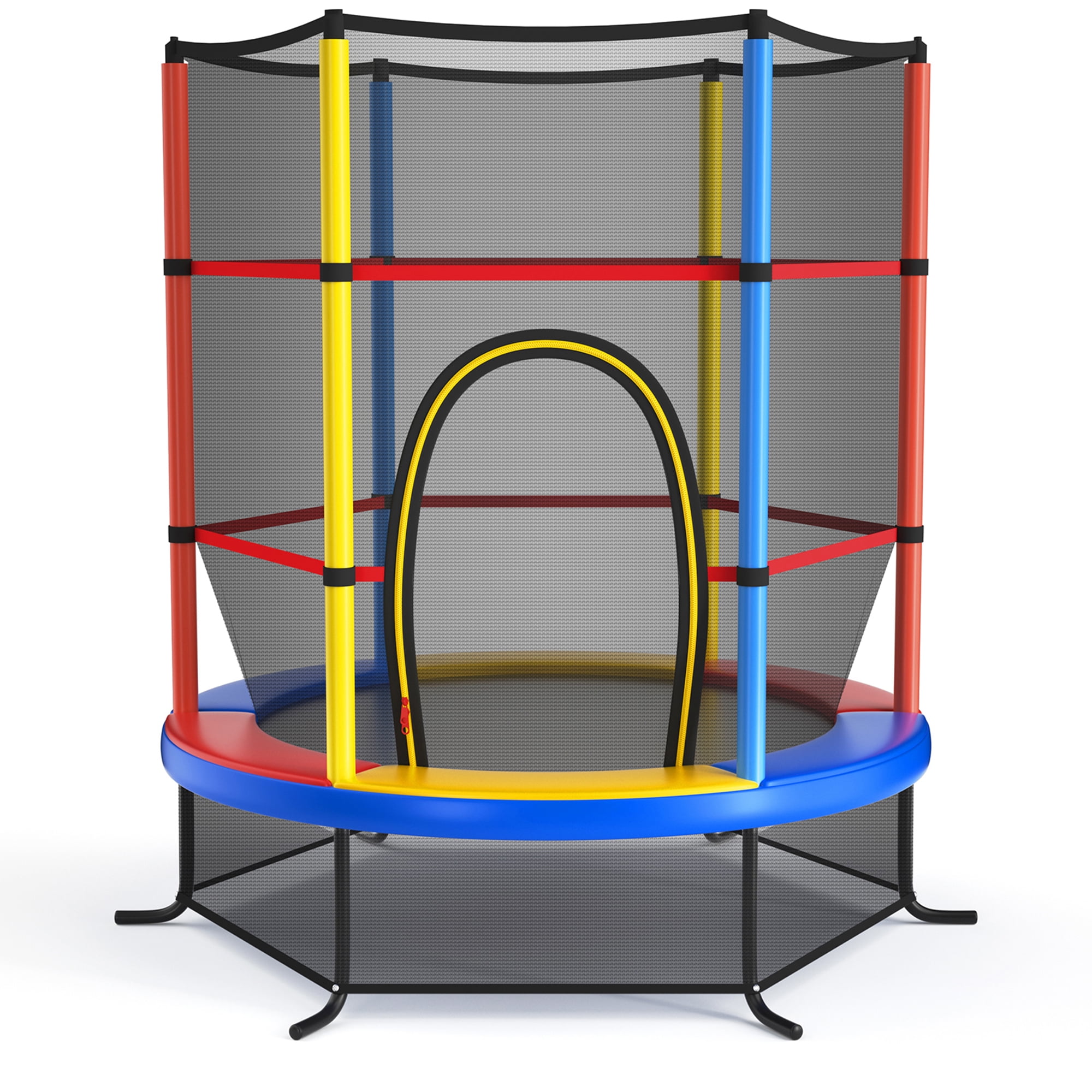 Gymax 55'' Kids Exercise Trampoline with Enclosed Safety Net Gymax 55'' Kids Exercise Trampoline with Enclosed Safety Net
