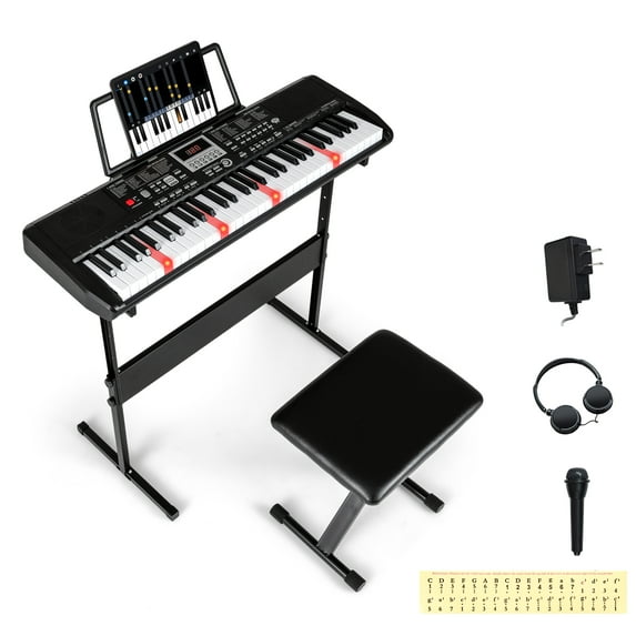 Gymax 61 Keys Beginners Piano Keyboard Electric Keyboard Kit w ...