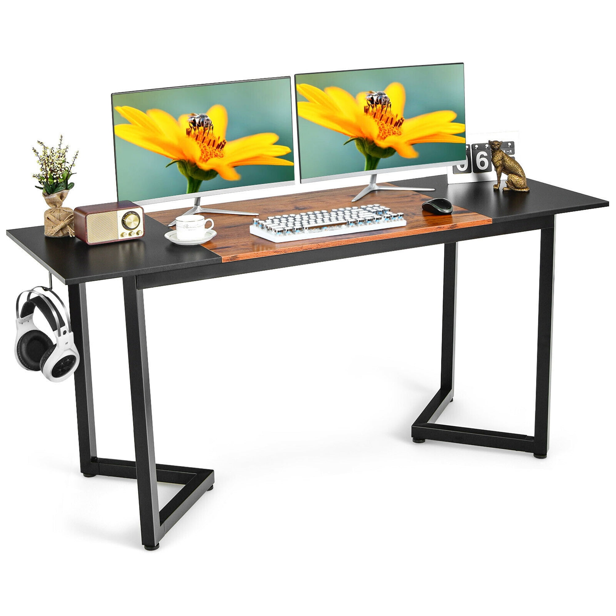 Gymax 63'' Large Computer Desk Study Workstation Conference Table Home ...
