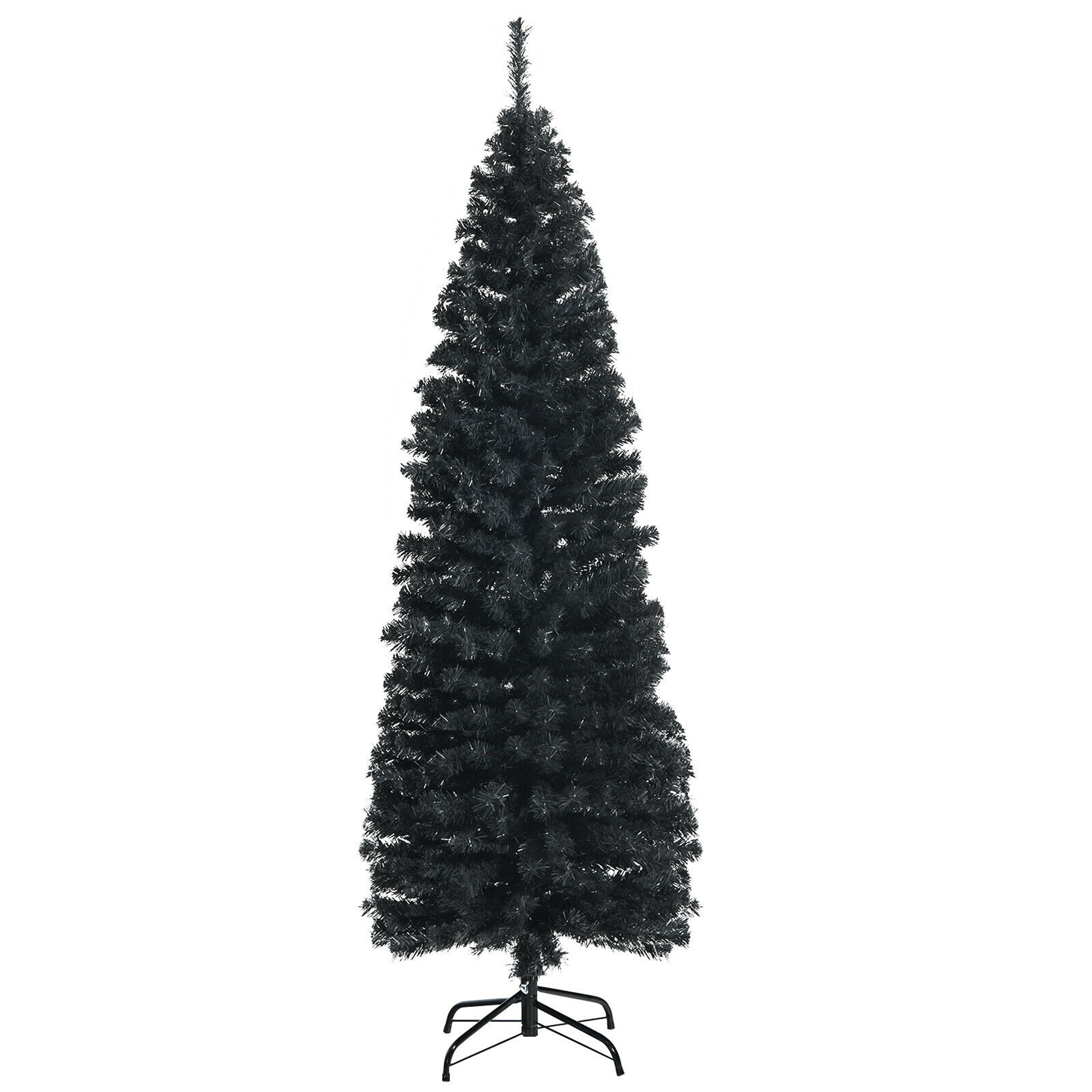 4 ft Pre-Lit Black Artificial Alpine Pencil Tree - Walmart.com