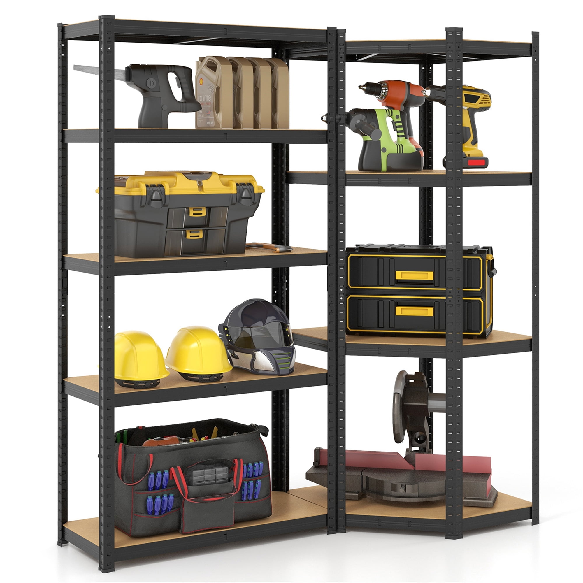 Gymax 71'' Utility Racks Organization Shelves 2 Pack Storage Shelves ...