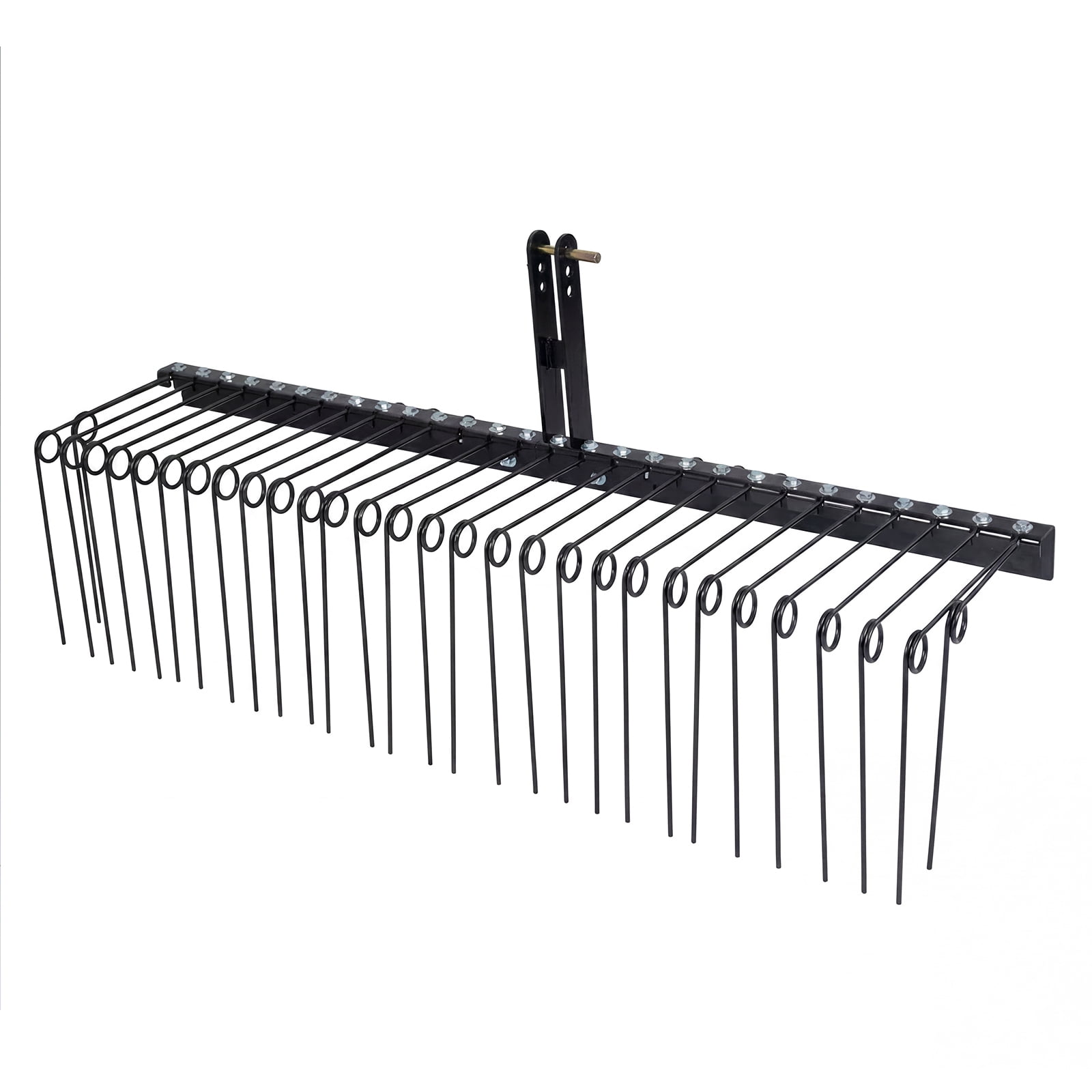 Gymax 72''Pine Straw Rake Tow Behind Landscape Rake w/ 30 Metal Coil ...