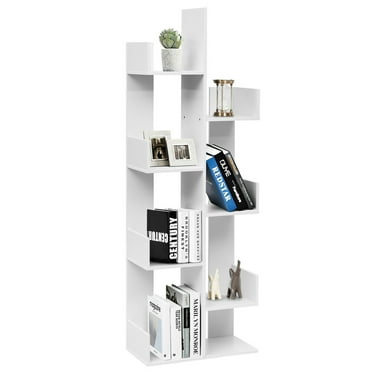 Costway Bookshelf Shelves X-Shape 4 Tier Ladder Storage Bookcase ...