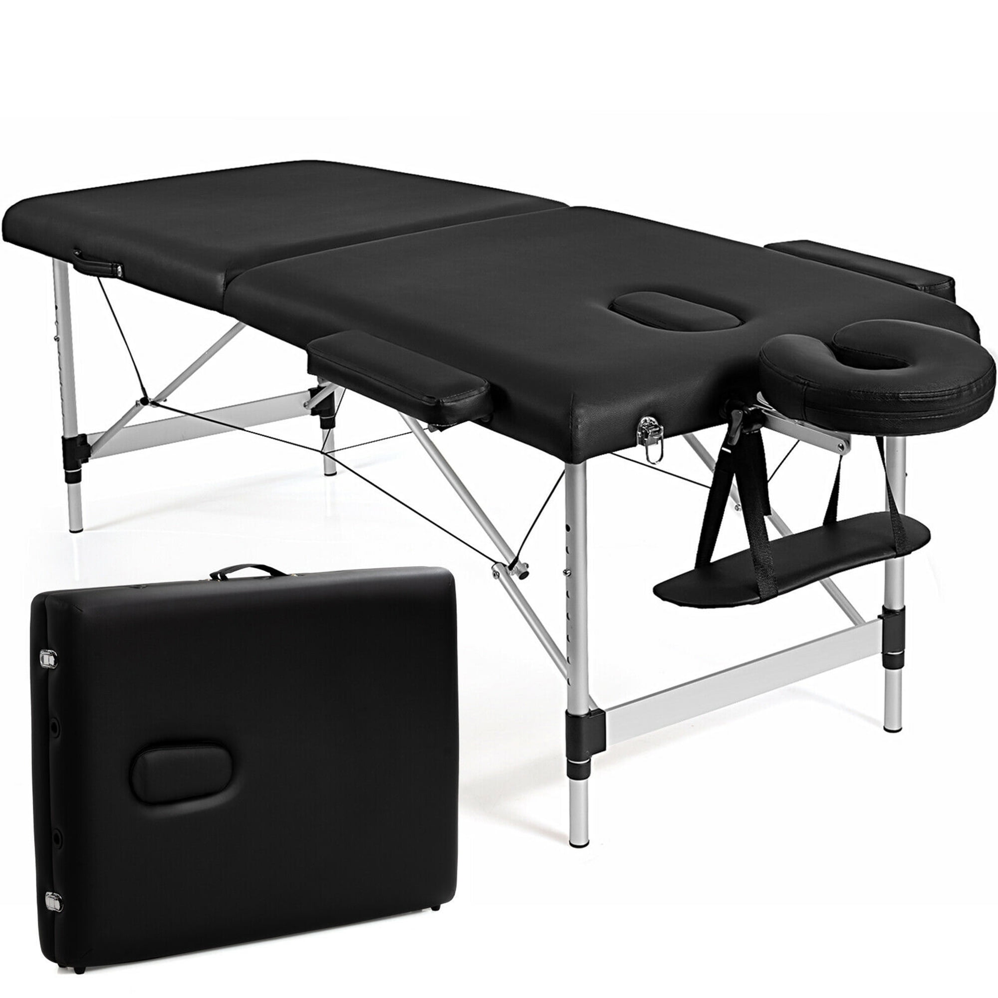 Gymax 84''L Portable Massage Table Adjustable Facial Salon Spa Bed w ...