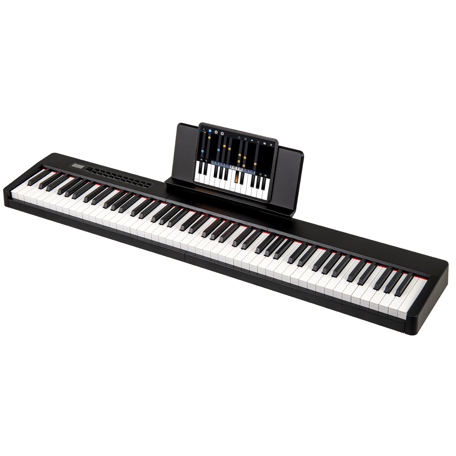 Gymax 88 Keys Velocity-Sensitive Piano Keyboard Portable Full Size ...