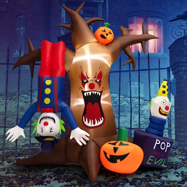 Scary Gymax 8FT Tall Inflatable Halloween Yard Decor: Blowup Horror ...
