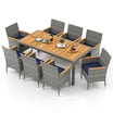 ELPOSUN 7 Piece Outdoor Patio Dining Set Swivel High Back Textilene ...
