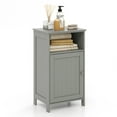 Gymax Bathroom Floor Storage Cabinet Side Table w/ Open Compartment ...