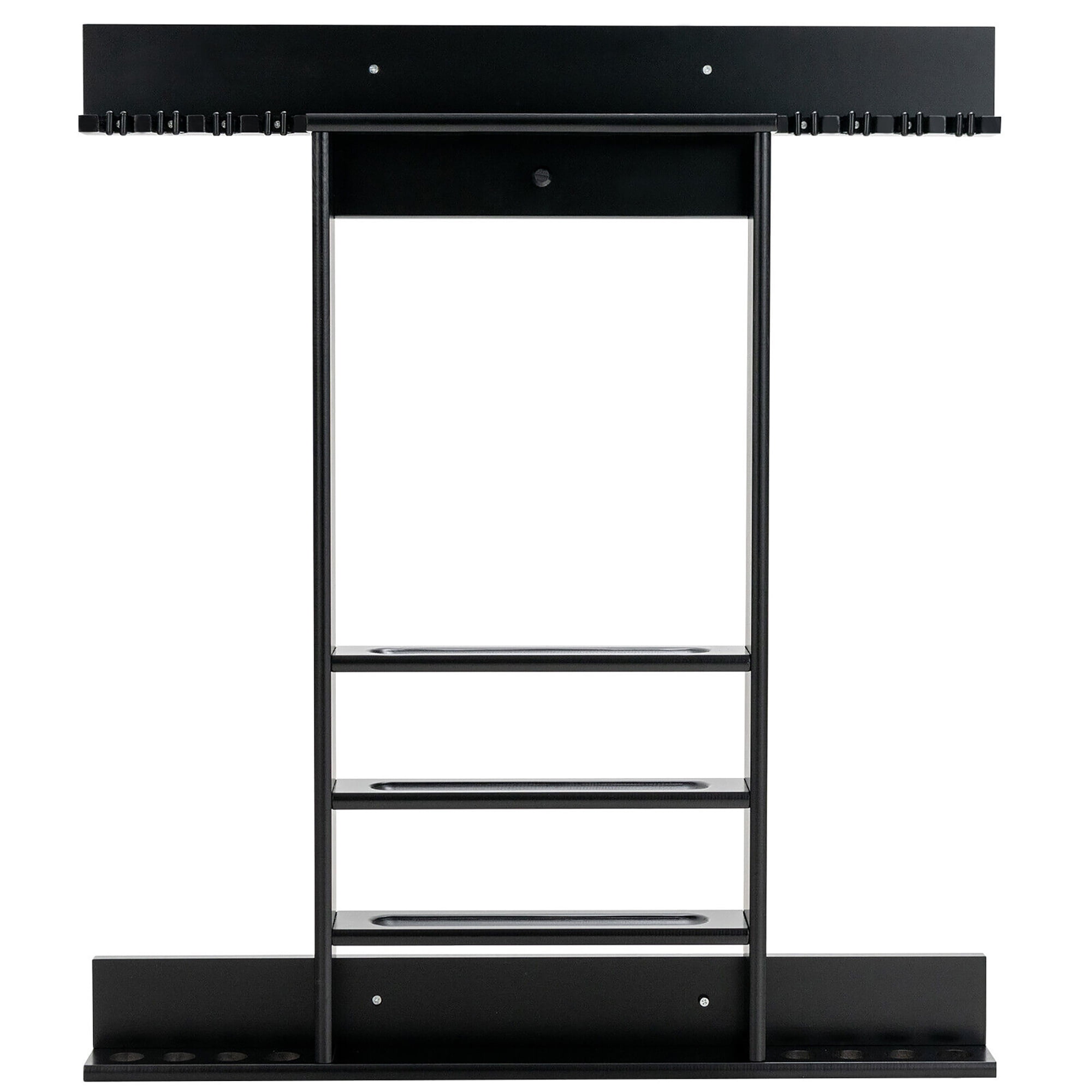 Gymax Billiard Cue Rack Only Wall-mounted Billiard Stick Holder Wall ...