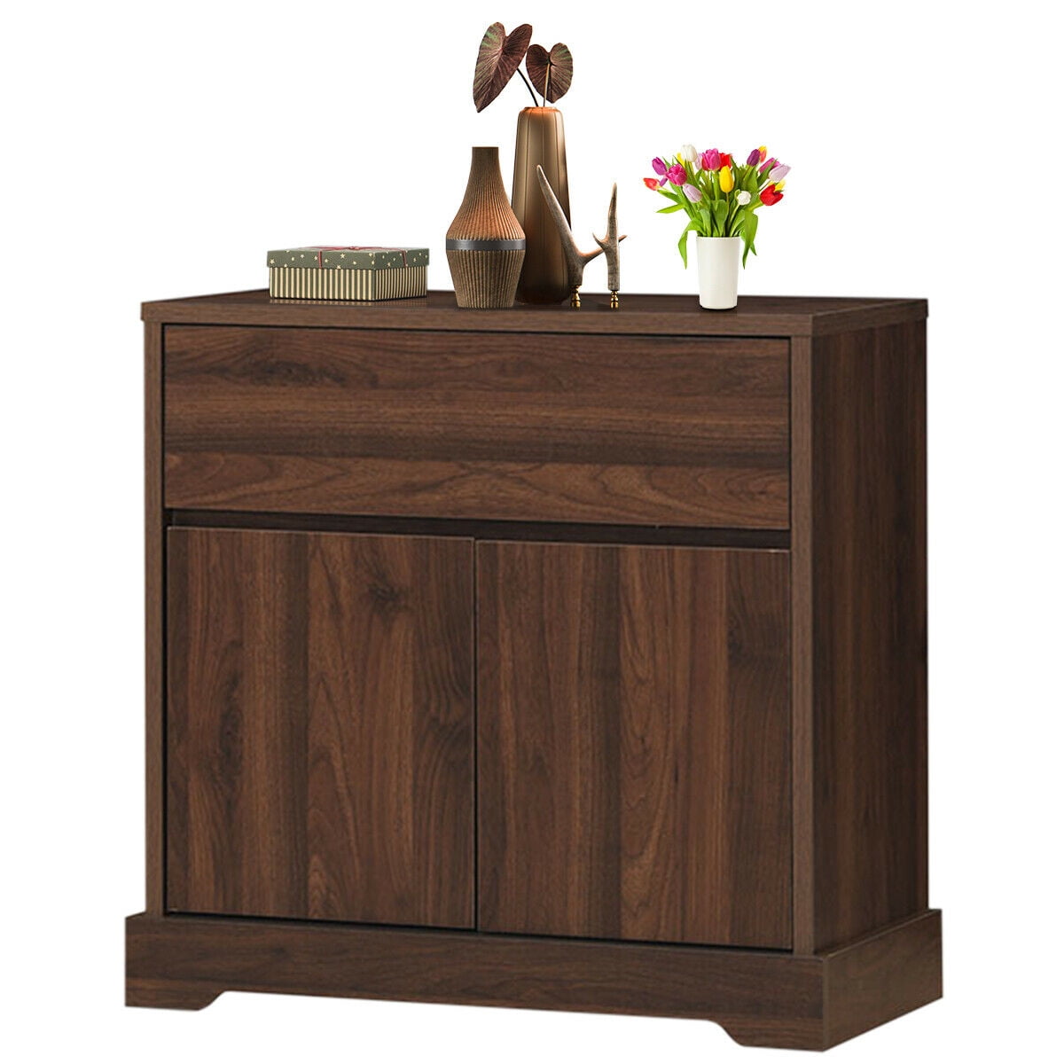 Gymax Buffet Sideboard Server Cupboard Cabinet Console Table W/ Storage ...