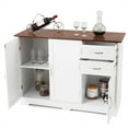 Gymax Dining Room Sideboard Buffet with 2 Drawers, Kitchen Pantry ...