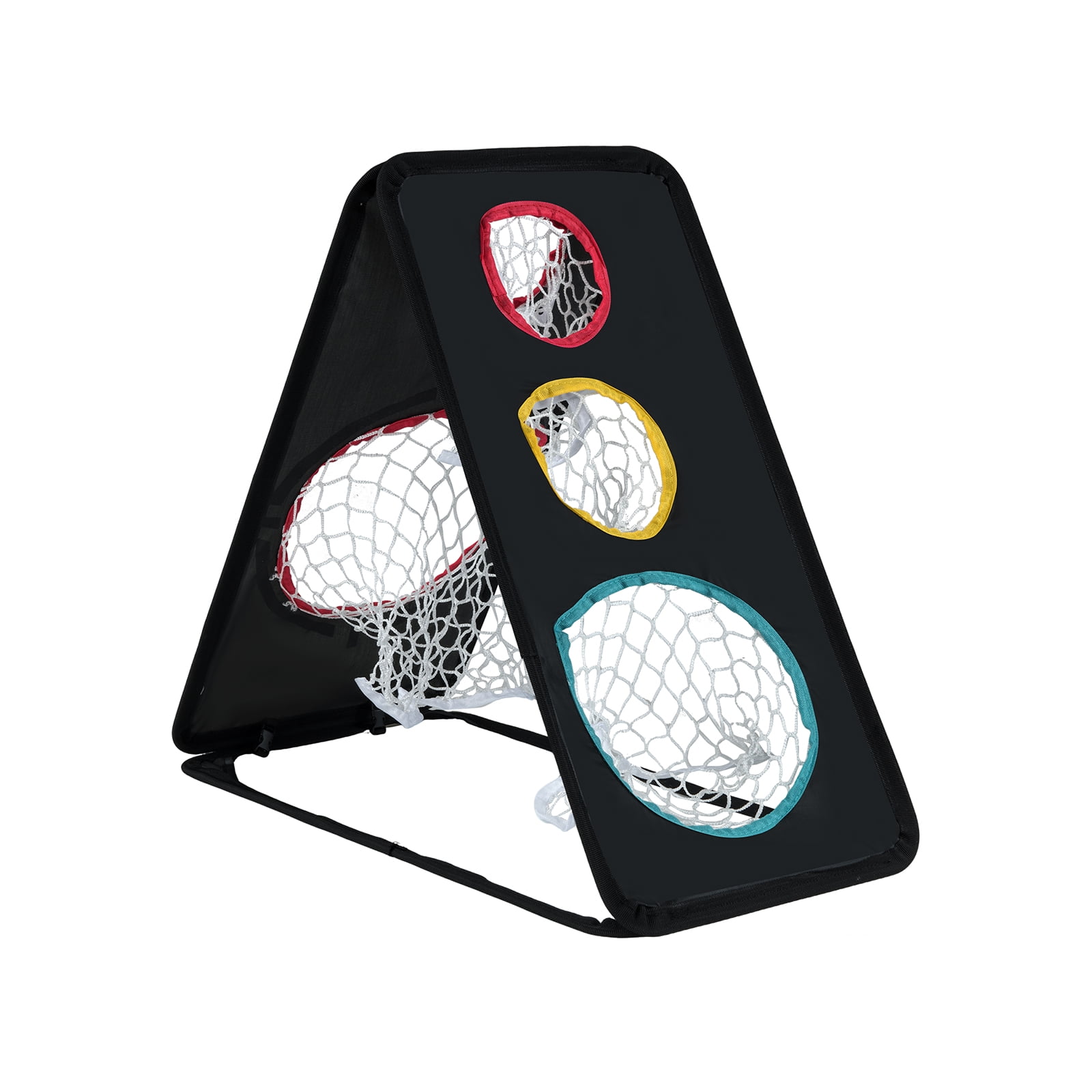Gymax Dual-Sided Golf Chipping Net w/5 Target Holes Triangular ...