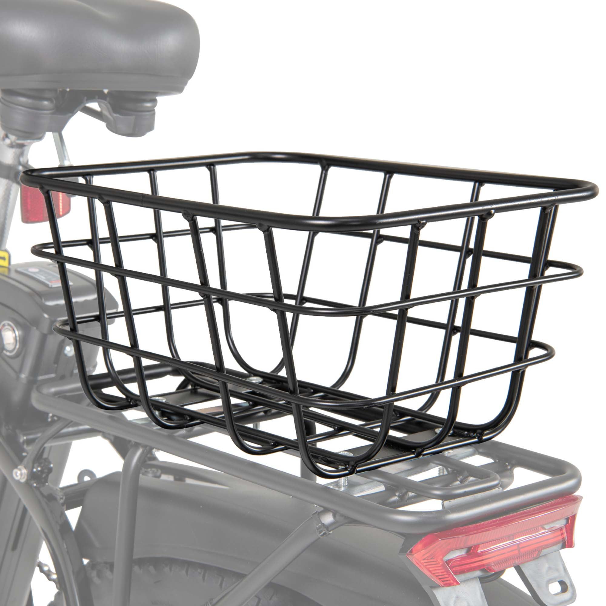 Gymax Electric Bike Rear Basket Rear Mount Bicycle Storage Basket for ...