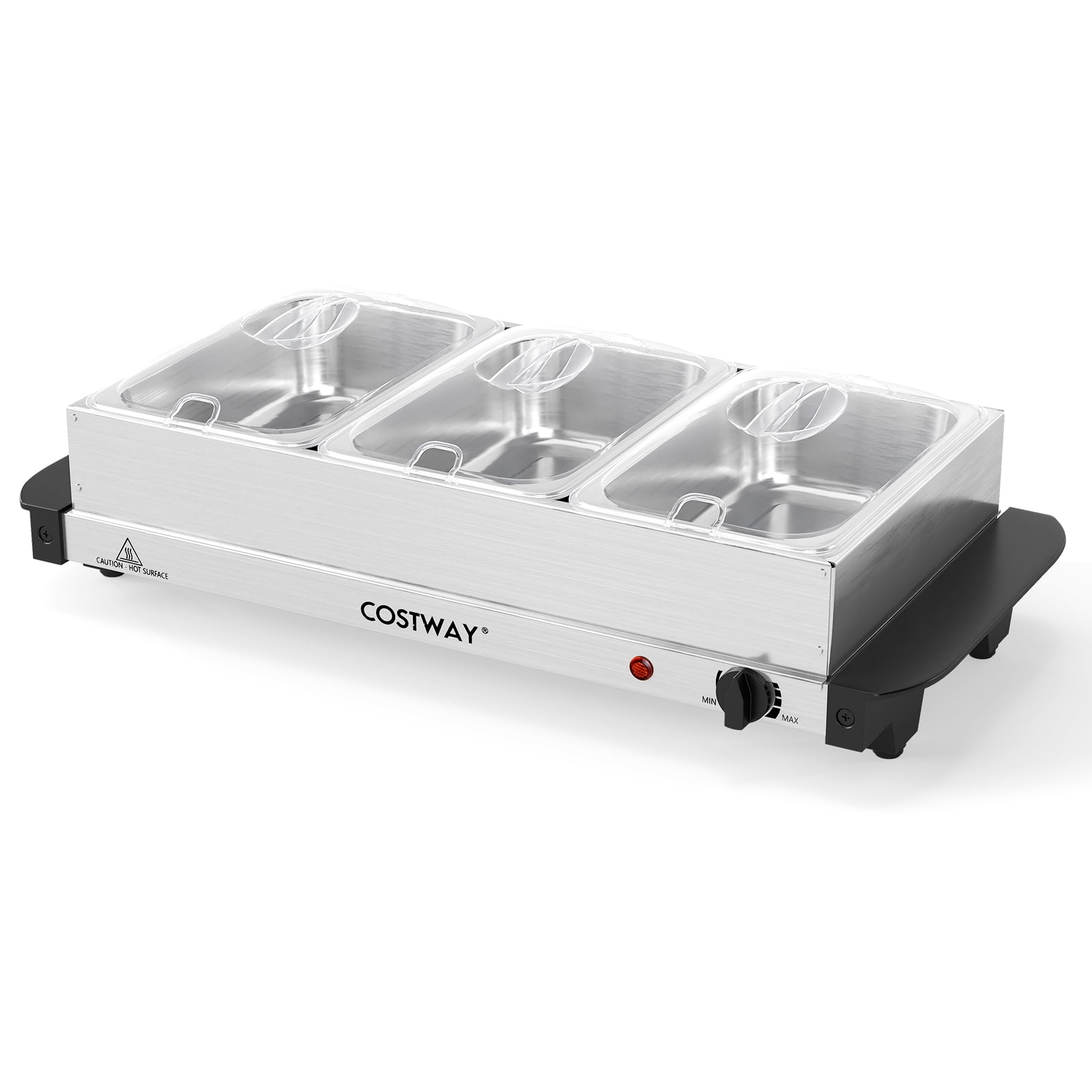 Gymax Electric Buffet Server Food Warmer w/3 Removable Trays Adjustable ...