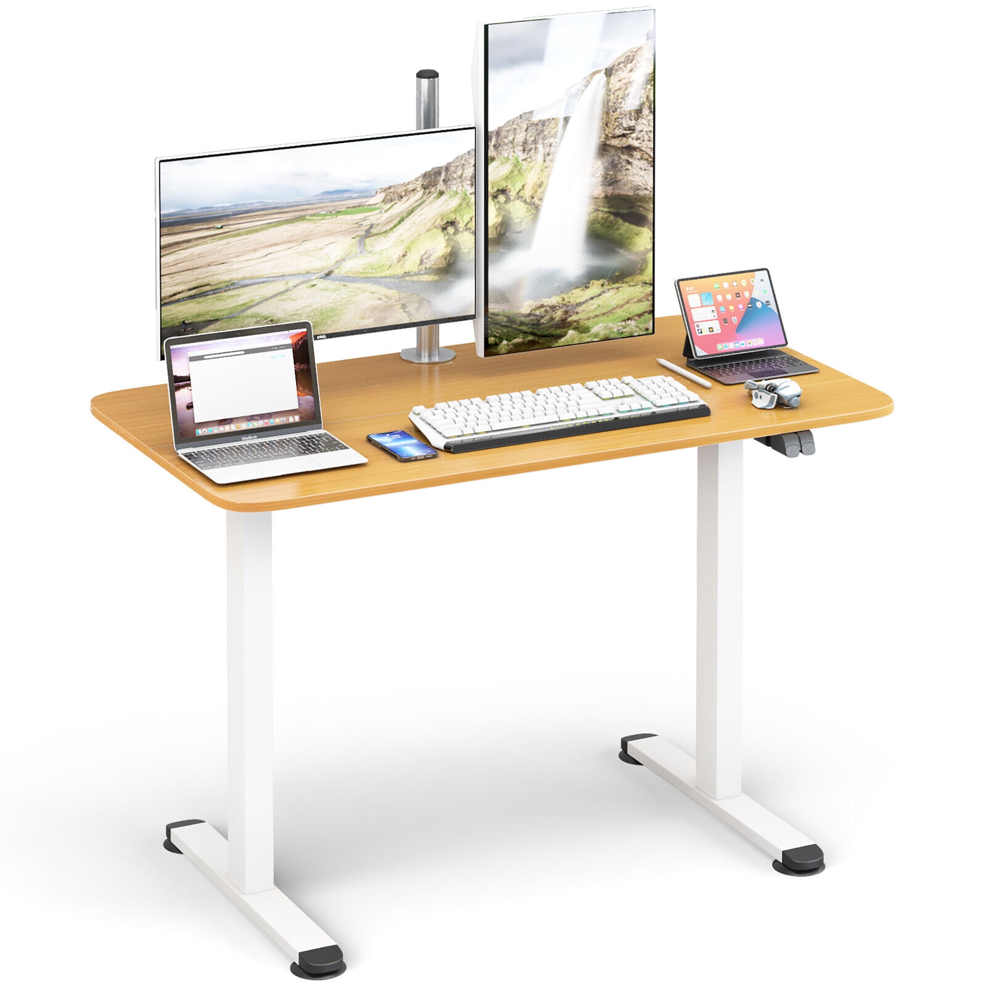 Gymax Electric Standing Desk Adjustable Stand up Computer Desk Anti ...