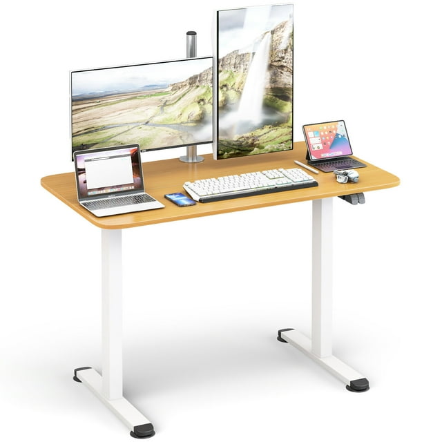 Gymax Electric Standing Desk Adjustable Stand up Computer Desk Anti ...