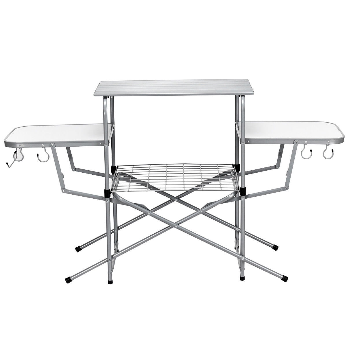 Gymax Fashion Portable Grilling Stand Folding BBQ Table - Walmart.com