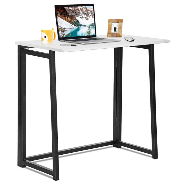 Gymax Folding Computer Desk Table Laptop PC Writing Study Workstation ...