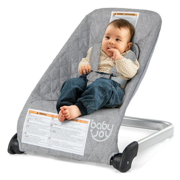 Gymax Folding Infant Bouncer Portable Baby Rocker w/ Breathable ...