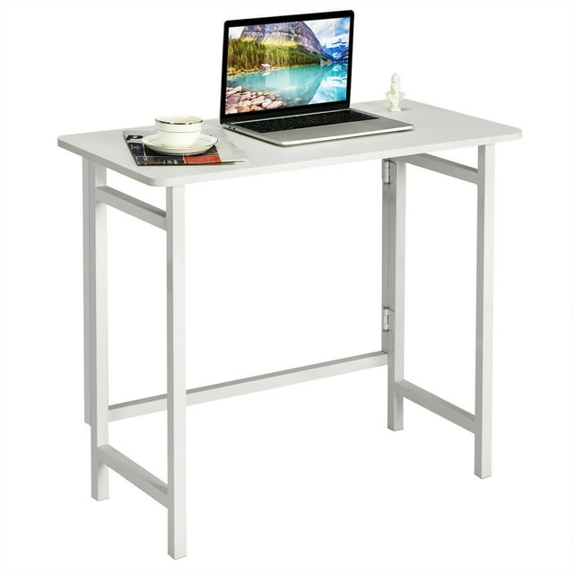 Gymax Folding Table Computer Desk PC Laptop Writing Table Home Office ...