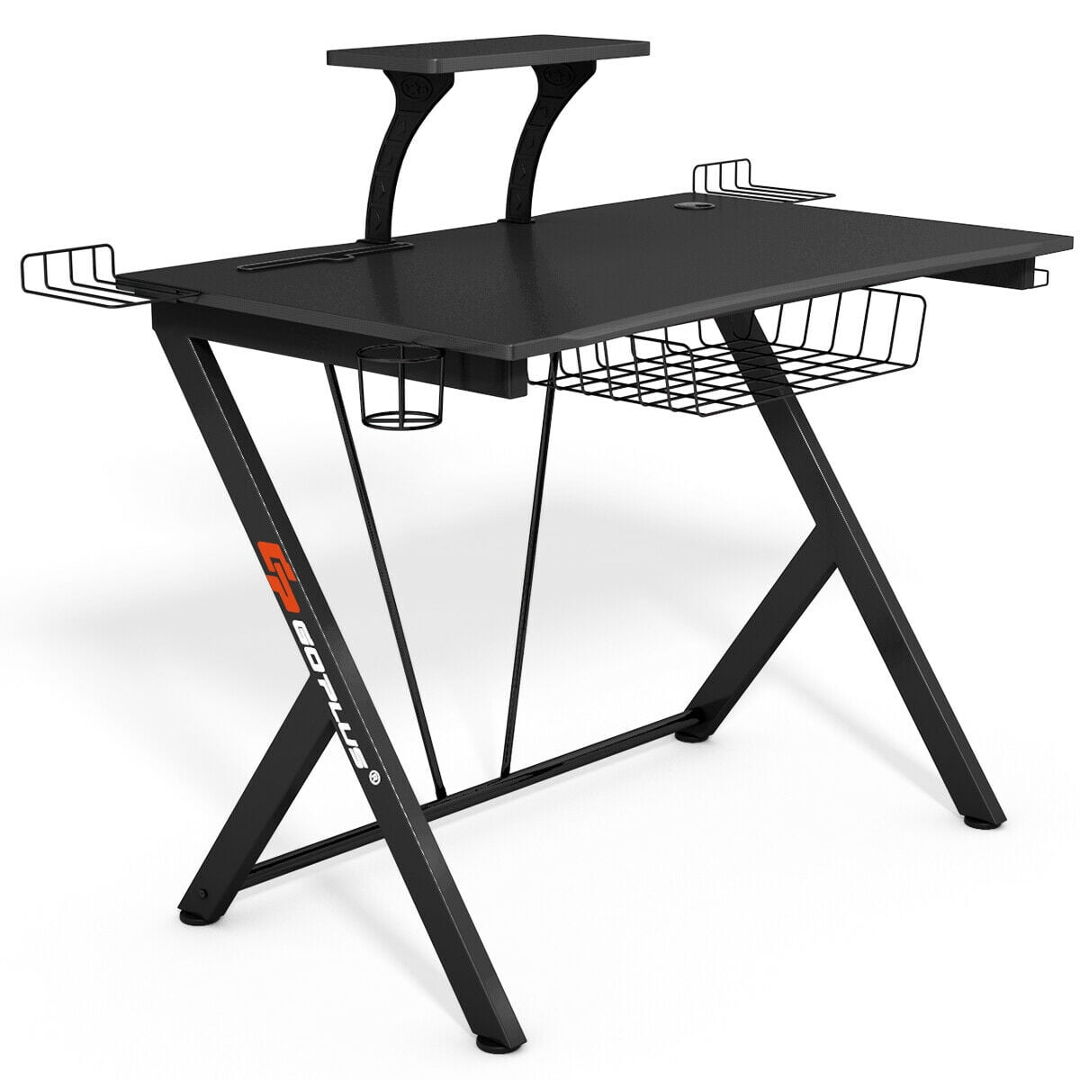 Gymax Gaming Desk Computer Desk PC Table Workstation with Headphone ...