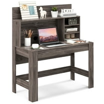 Gymax Home Office Computer Desk with Storage Shelves and Built-in ...