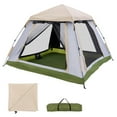 Gymax Waterproof Automatic Pop-up Tent for 2-4 Persons with Removable Rainfly & Carrying Bag ...