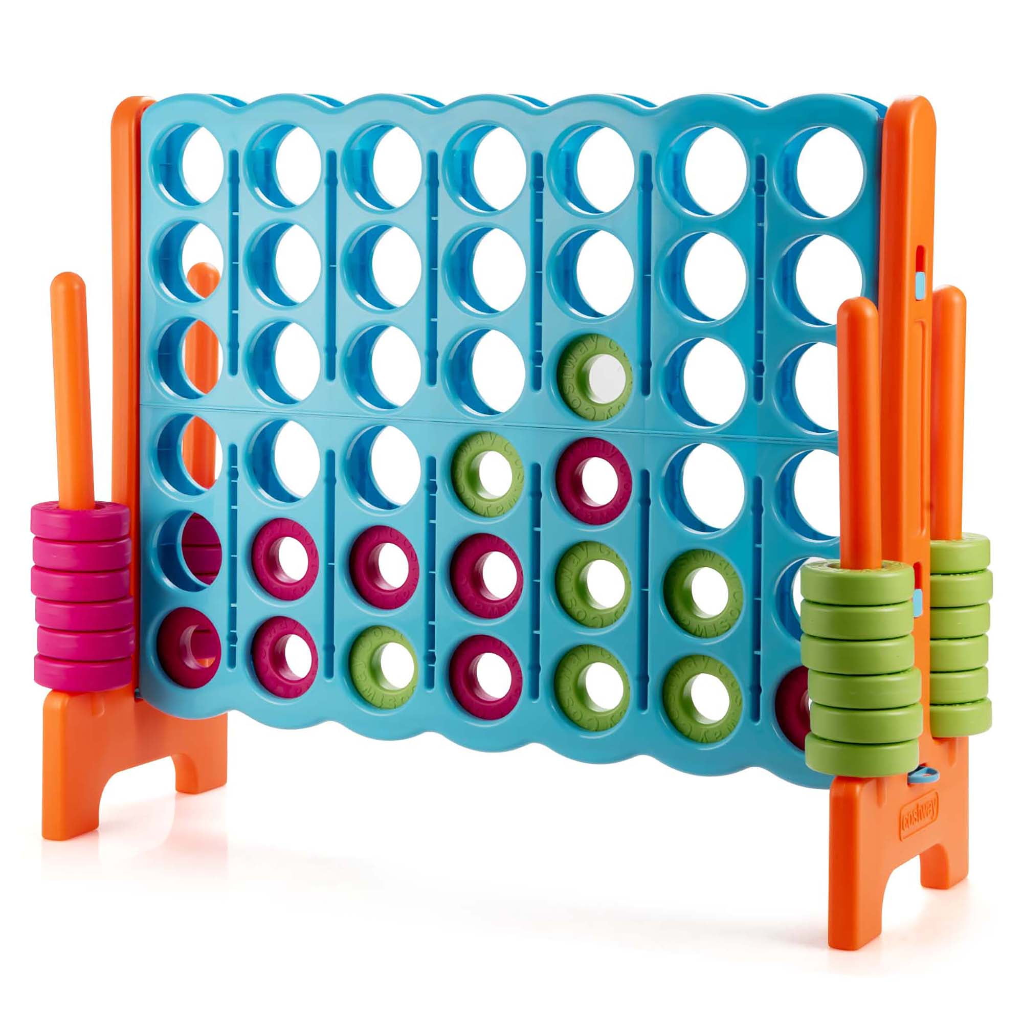 Gymax Outdoor Connect Four Family Game Set - Large Yard Big 4 in A Row ...