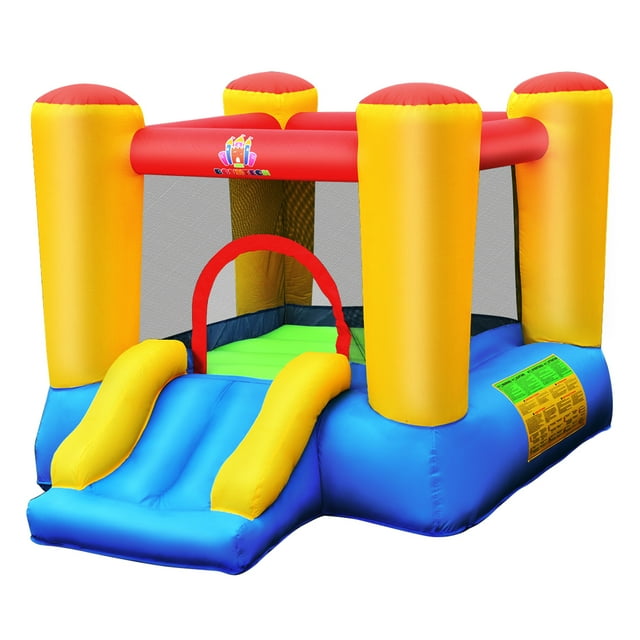 Gymax Kids Inflatable Bouncer Bounce House Jumping Area Slide Without ...