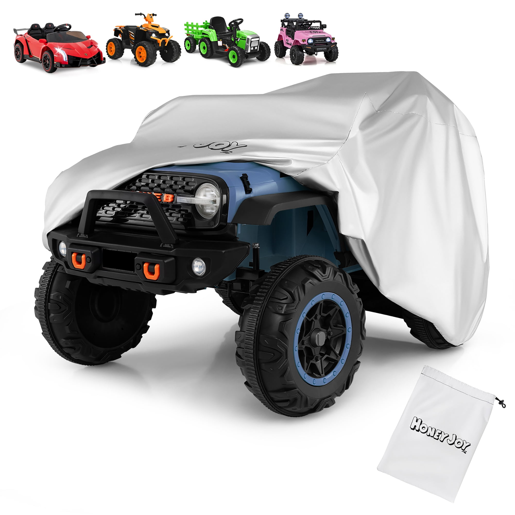 Gymax Kids Ride-On Toy Car Cover w/Silver Coating Storage Bag Universal ...