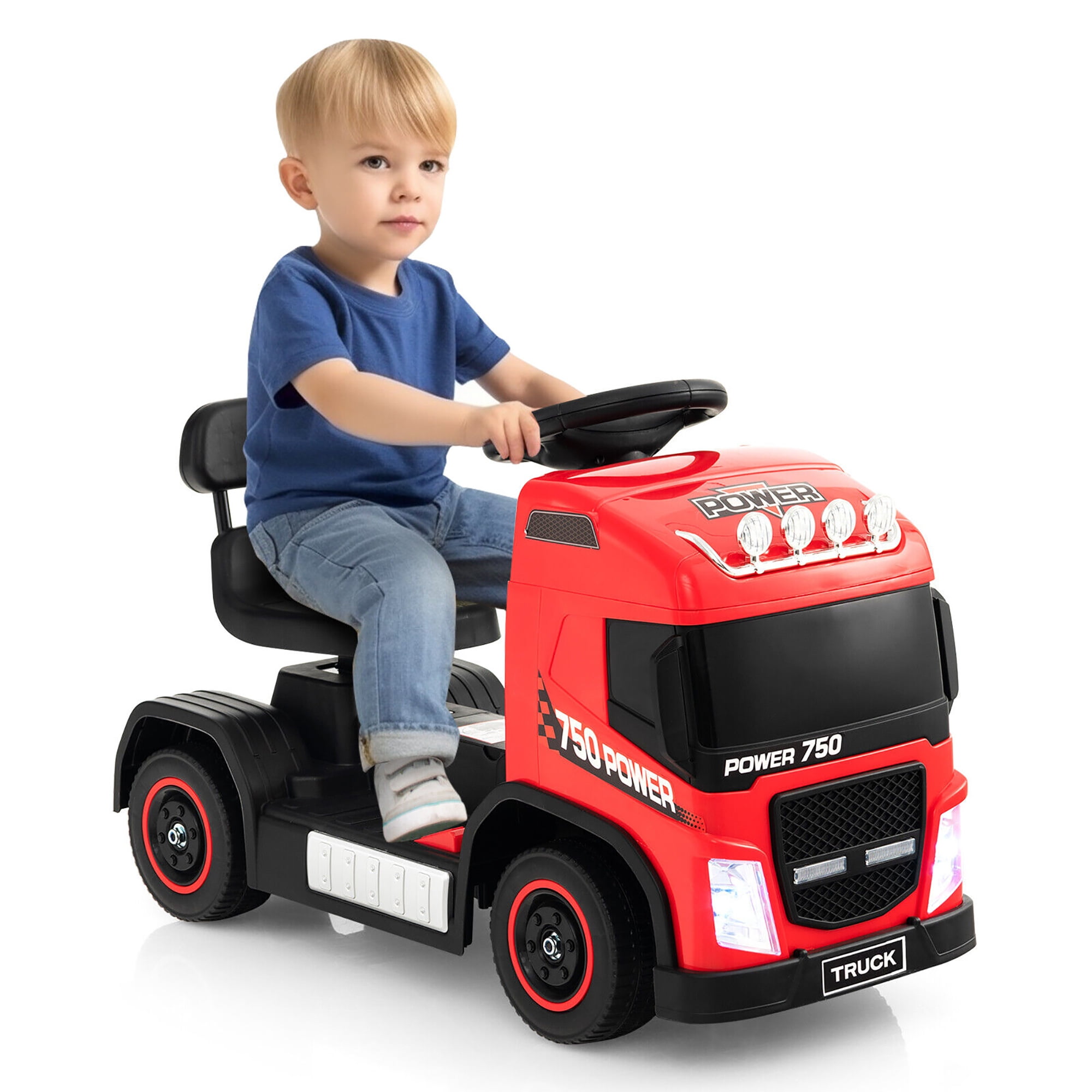 Gymax Kids Ride-on Car 6V Toddler Electric Ride-on Truck w/ Adjustable ...
